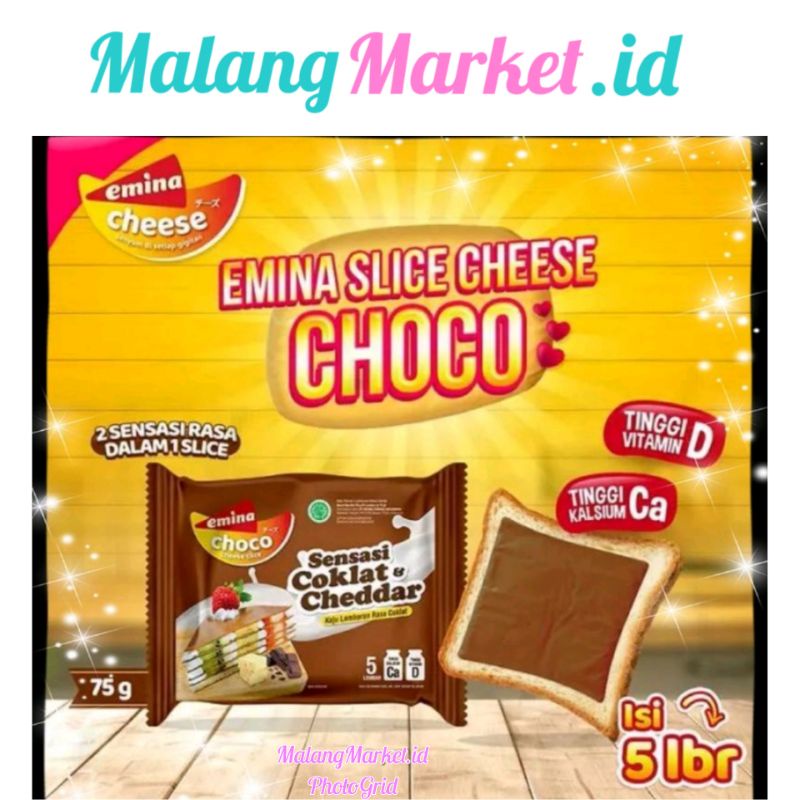 Jual Emina Cheese Slice Choco 75gr (5lembar) / Emina Keju Lembaran ...
