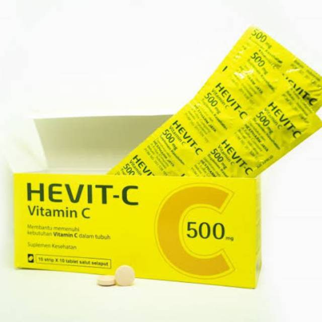 Jual Hevit C 500mg Vitamin C Untuk Kebugaran Tubuh 1 Strip Isi 10 ...