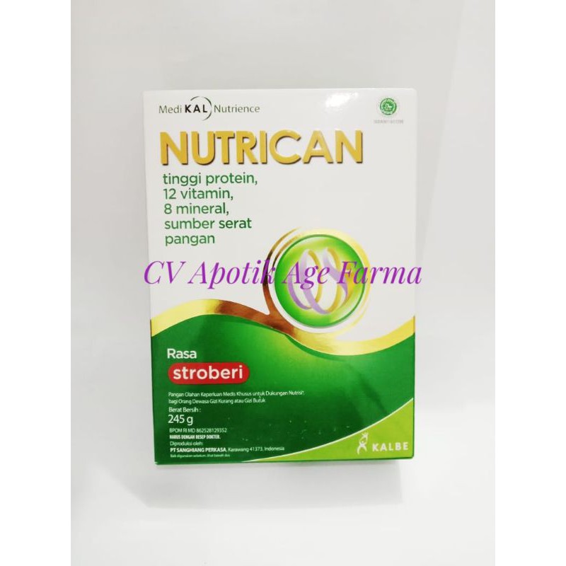 Jual Nutrican Rasa Strawberry 245g (Kalbe Farma) | Shopee Indonesia