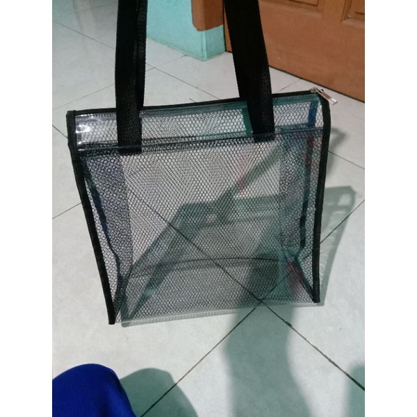 Jual Tote bag transparan jaring tas transparan | Shopee Indonesia