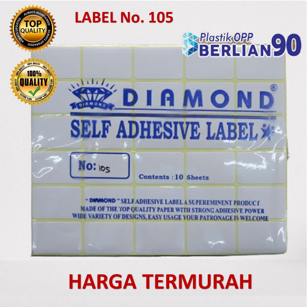 Jual Label 105 Sticker Ukuran 3,7 cm x 2,4 cm / Label Kertas Undangan ...
