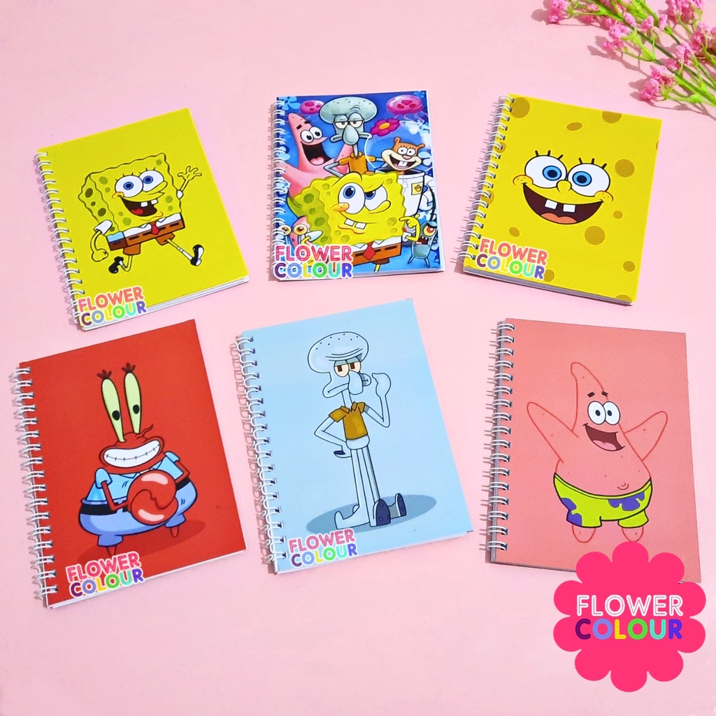 Jual Buku Notebook Karakter Spongebob / Notes Spongebob Pattrick ...