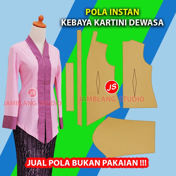 Jual Pola Instan Kebaya Kartini [ Pola Baju Jamblang Studio ] Indonesia|Shopee Indonesia