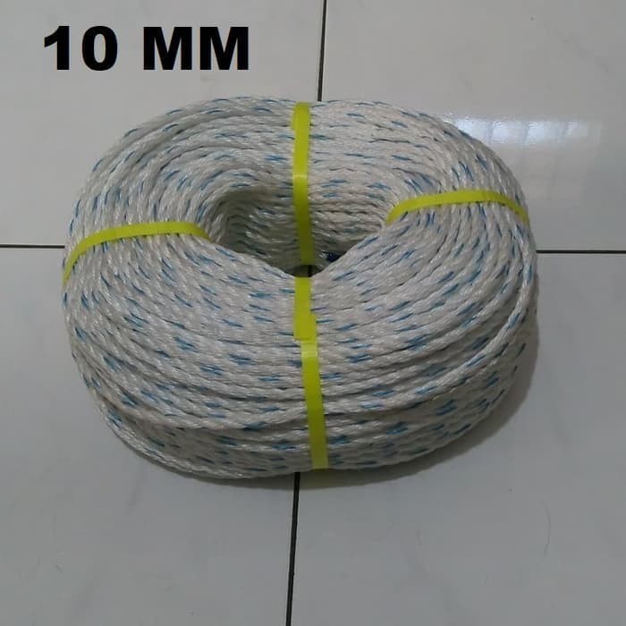 Jual PER METER TALI TAMBANG NYLON PUTIH 10 MM LENTUR NILON SUPER ...