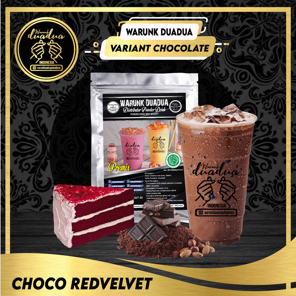 Jual CHOCO RED VELVET 1kg / Bubuk Minuman Premix Rasa Choco Red Velvet ...