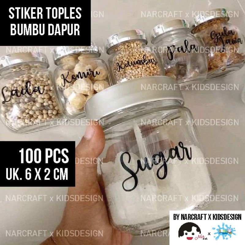 Jual READY STOCK STIKER LABEL NAMA BUMBU DAPUR LENGKAP / KOMPLIT ISI ...