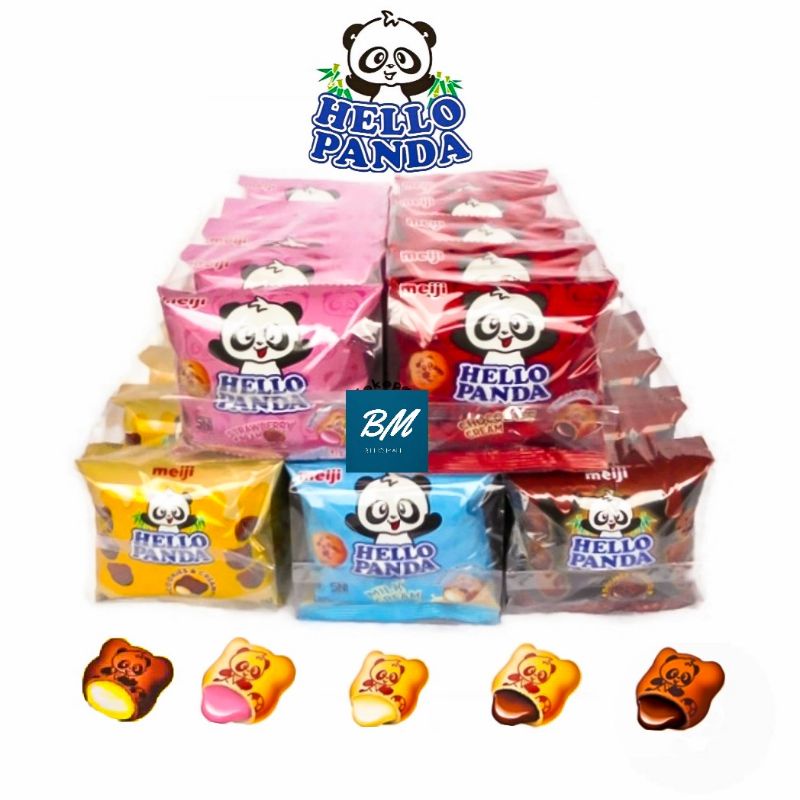 Jual Hello Panda Renceng isi 10 Pcs / Hello Panda MEIJI 10 x 10 gr ...