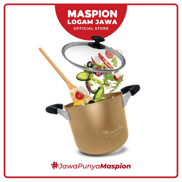 Jual Maspion Panci Stock Pot Bronita Tutup Kaca 18 Cm - Stockpot ...