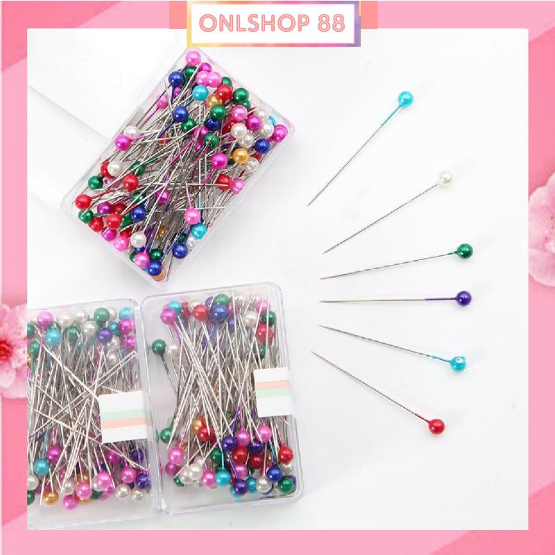 Jual Jarum Pentul isi 80 - 100pcs Jarum Pentul Bok mika Pentul Mutiara ...