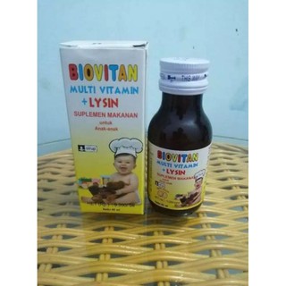 Jual Biovitan multi vitamin lysin suplemen makanan 60 ml | Shopee Indonesia