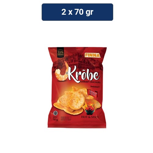 Jual Finna Krobe Kerupuk Udang Hot & Spicy 2 x 70 gr | Shopee Indonesia