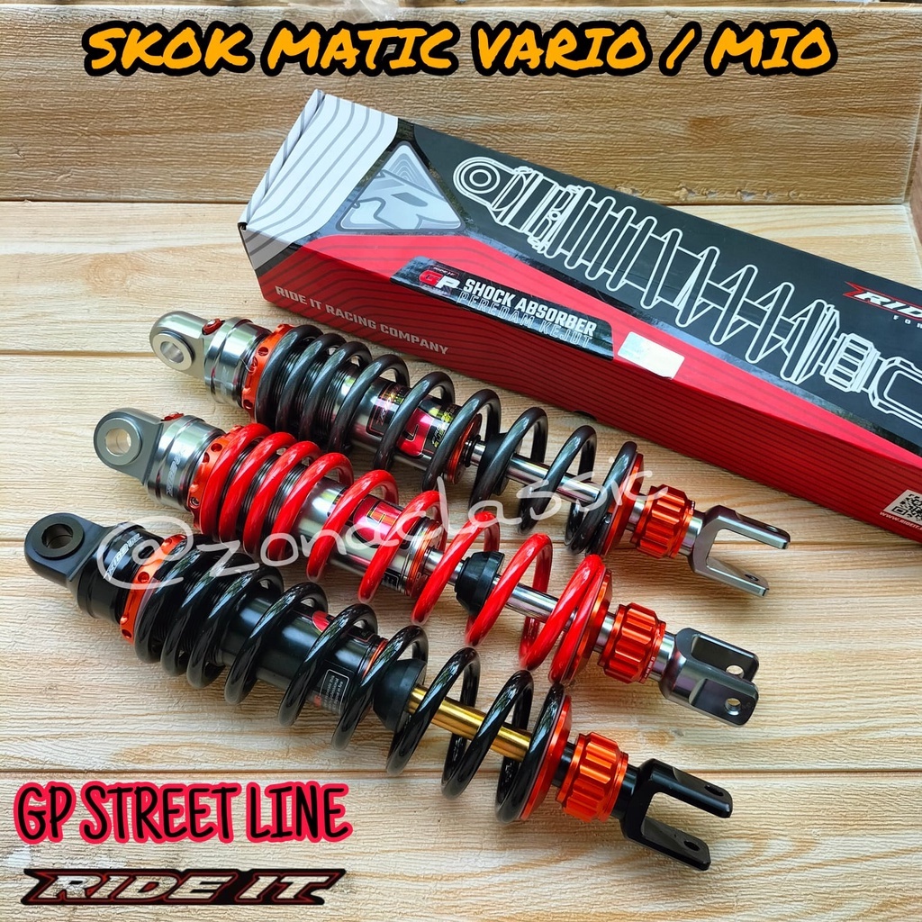 Jual SHOCK RIDE IT GP STREET LINE 310MM 330MM MATIC BEAT MIO VARIO 125 ...