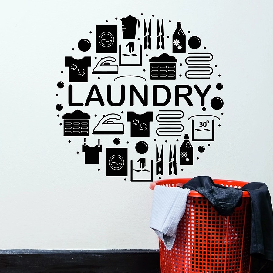 Jual Stiker Dinding Laundry Wall Decal Words Clothes Dry Cleaning ...