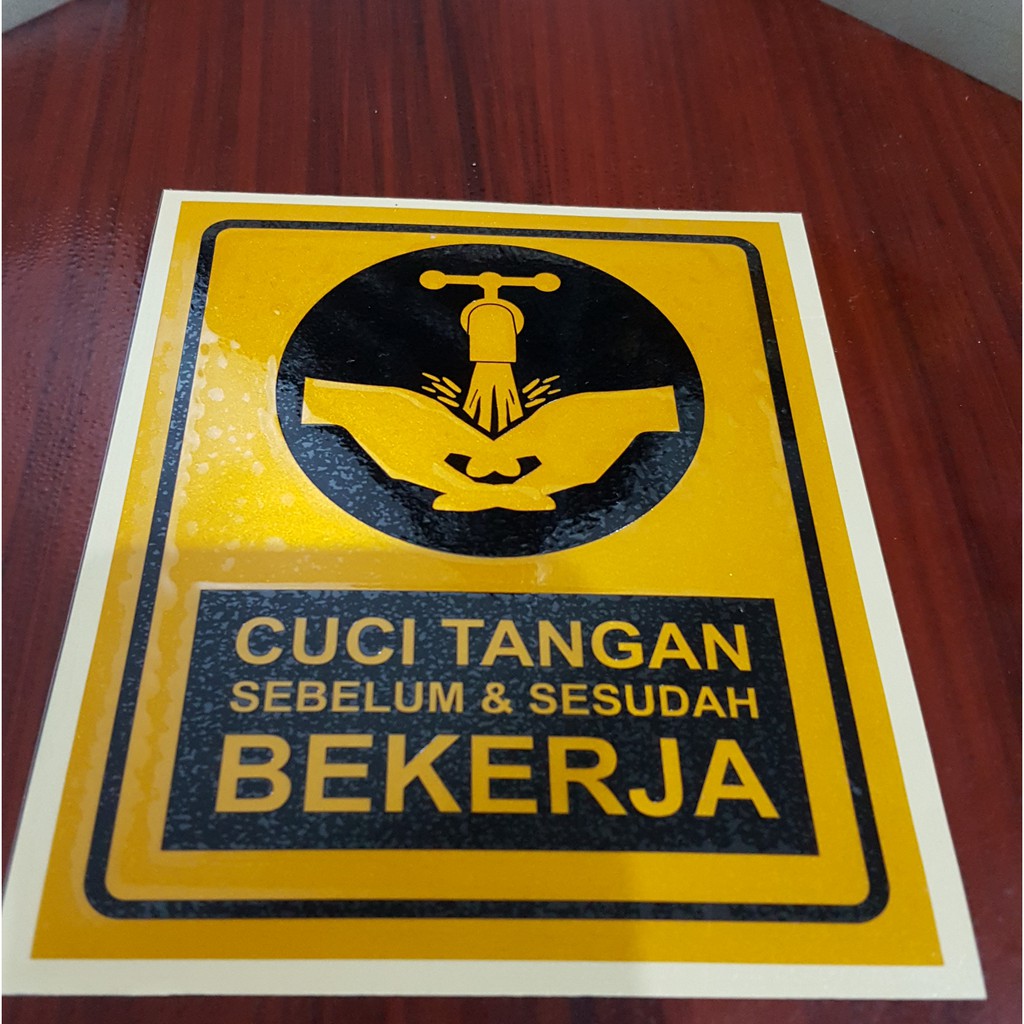 Jual Sticker cuci tangan sebelum dan sesudah bekerja | Shopee Indonesia