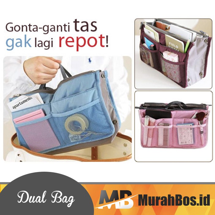 Jual Tas Organizer 2 Sisi Multifungsi / Dual Bag in Bag | Shopee Indonesia
