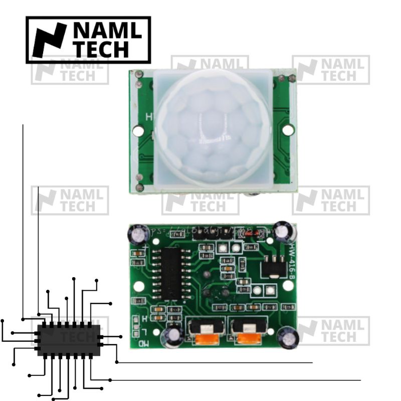 Jual Sensor Pir HCSR501 Sensor Manusia Detector Arduino HC-SR501 ...