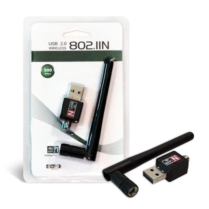 USB Dongle Wireless Wifi Receiver USB Adapter 802.11N 300Mbps Antena | Shopee Indonesia