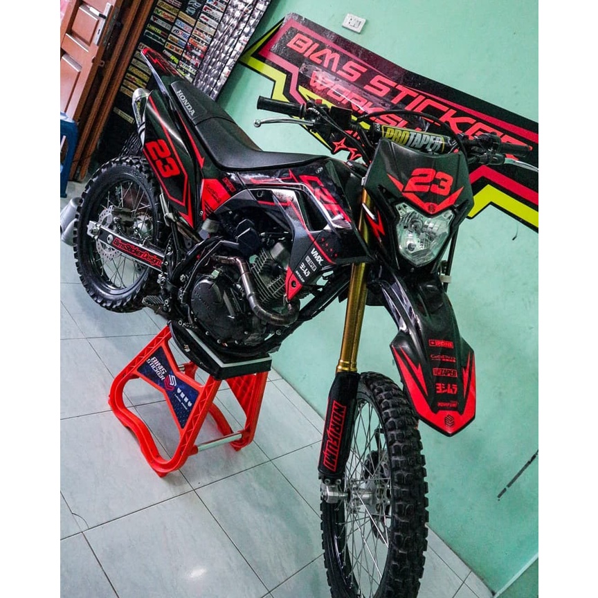 Jual Decal CRF 150L HITAM MERAH FULL BODY CUSTOM, DECAL STICKER CRF ...
