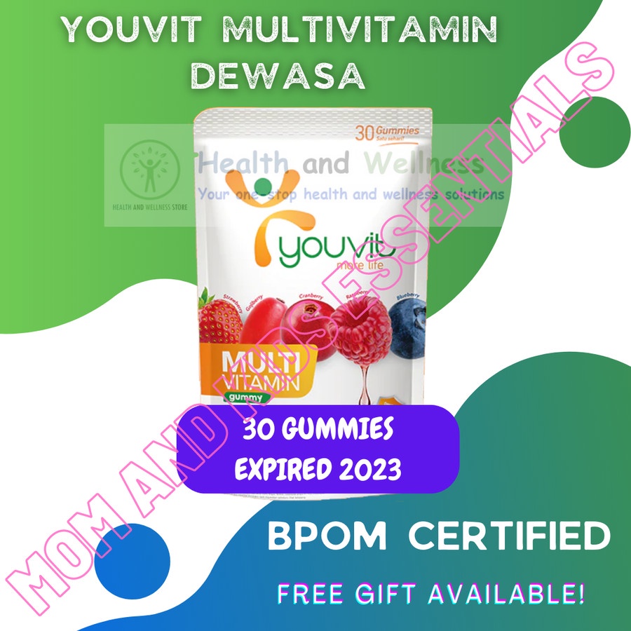 Jual YOUVIT MULTIVITAMIN DEWASA 30 GUMMY TABLET VITAMIN BERRY ADULT YOU VIT | Shopee Indonesia