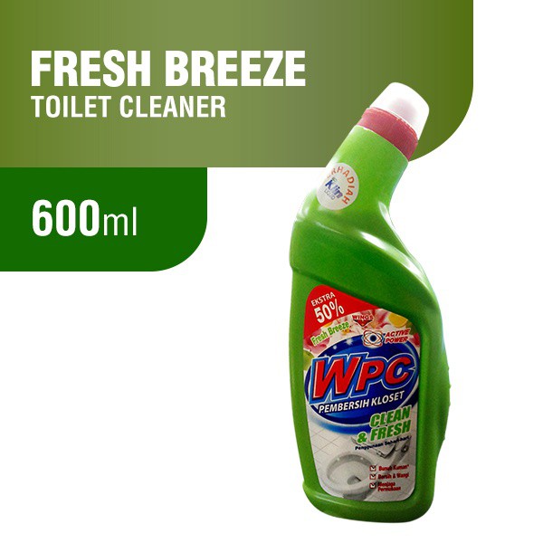 Jual WPC Fresh Breeze Pembersih Kloset Botol 600 ml | Shopee Indonesia