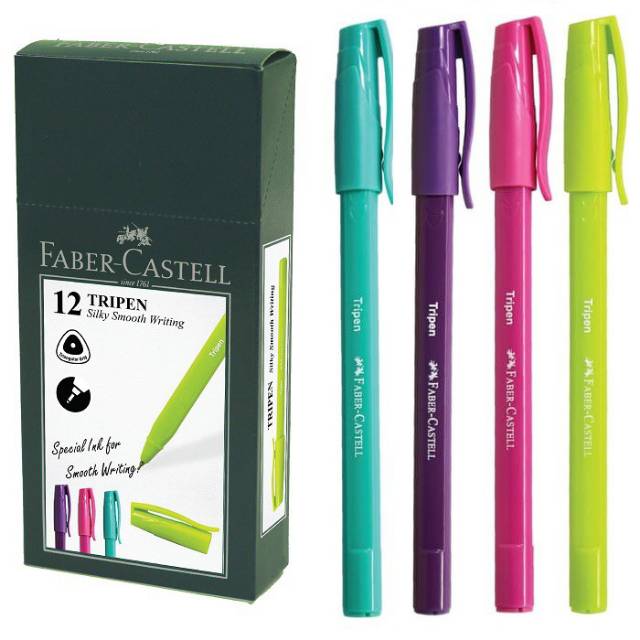 Jual Faber-Castell Ballpoint/Pulpen Tripen 0.7mm Tinta Hitam (12pcs/box ...