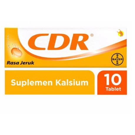 Jual CDR Suplemen Kalsium Rasa Jeruk 10 Tablet | Shopee Indonesia