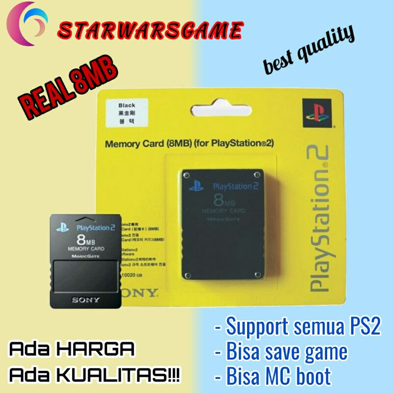 Jual Memory Card Playstation 2 Hitam | MC PS2 | For Playstation 2 | Shopee Indonesia