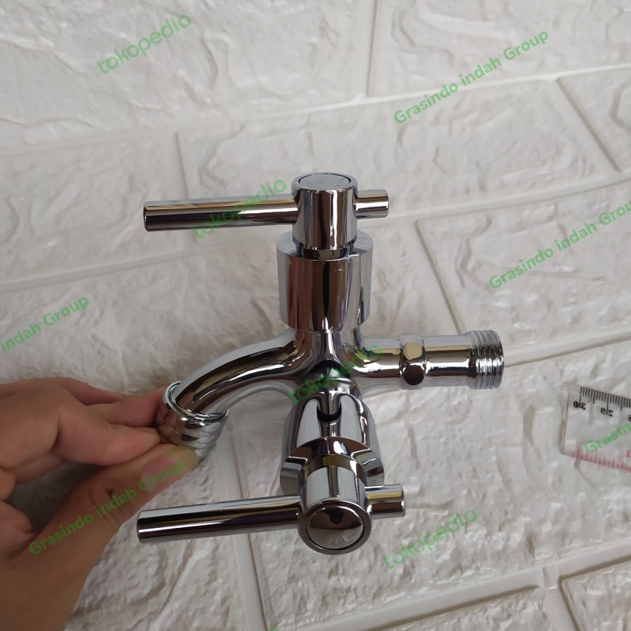 Jual kran cabang shower mandi / keran double shower ukuran 1/2 inch - Fkc54 | Shopee Indonesia