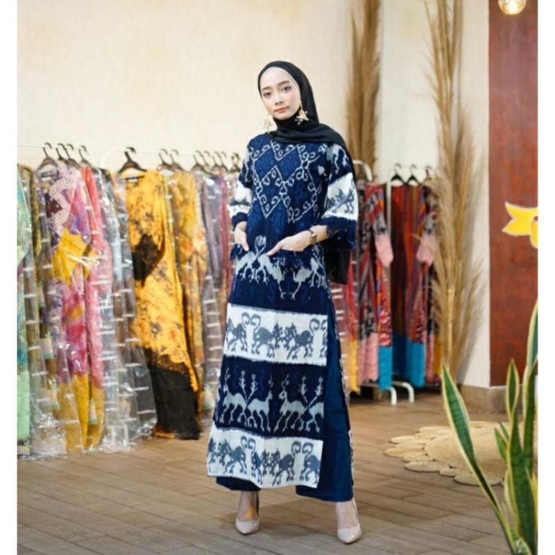 Jual READY // Baju tenun couple // dress tenun // dress etnik // kemeja tenun // couple tenun ...