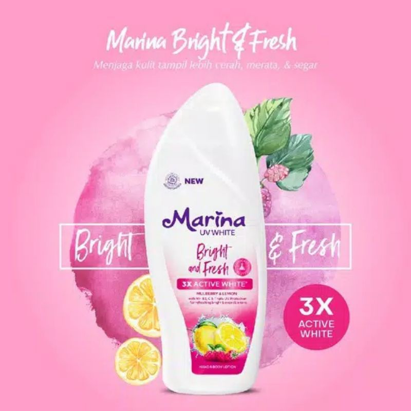 Jual Marina hand & body lotion uv white 460ml/475 ml | Shopee Indonesia