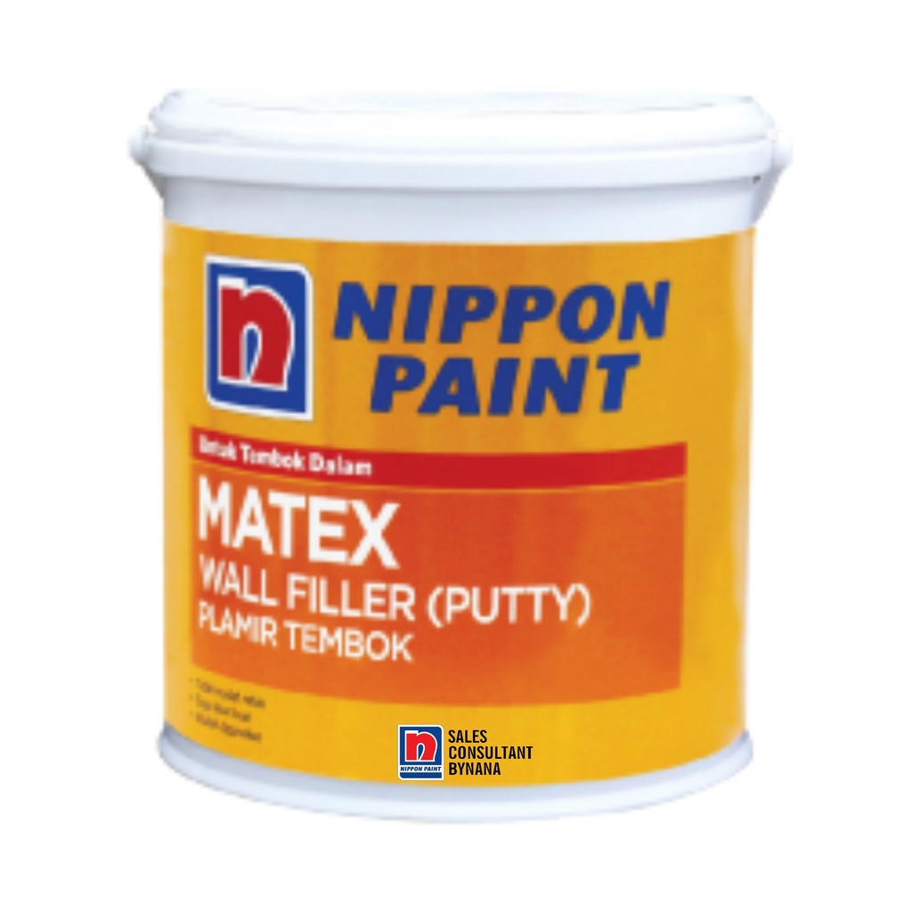 Jual NIPPON PAINT MATEX PUTTY DEMPUL DINDING INRTERIOR 4KG | Shopee Indonesia
