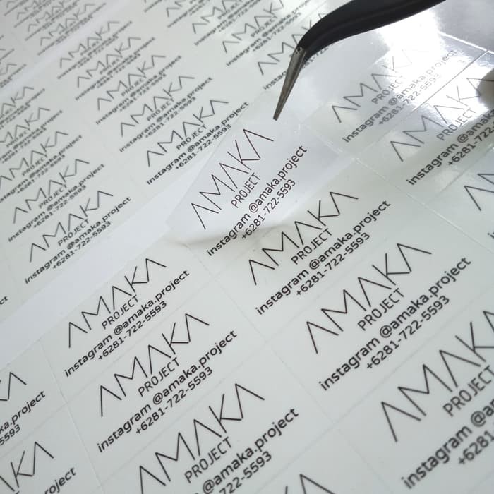 Jual Stiker Vinyl Bening / Sticker Transparan ( Custom + Print ...