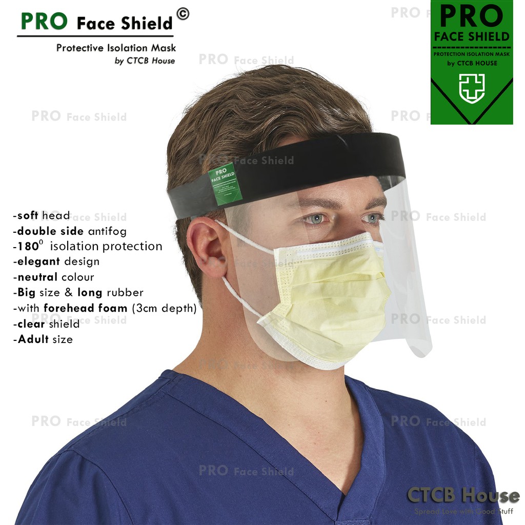 Jual FACE SHIELD PELINDUNG WAJAH PRO APD ANTI FOG ANTI DROPLET TEBAL ...