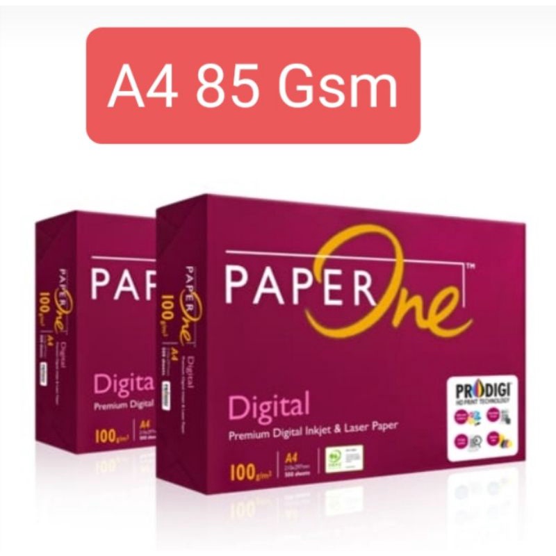 Jual Kertas fotocopy HVS PAPER One A4 85 gsm 1 rim 500 lembar | Shopee ...
