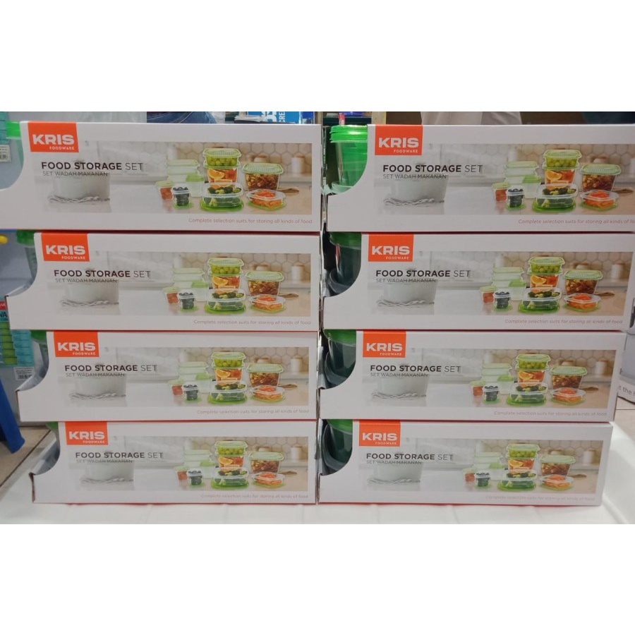 Jual Kris Foodware Food Container Set / Set Wadah Makanan isi 24 pcs ...
