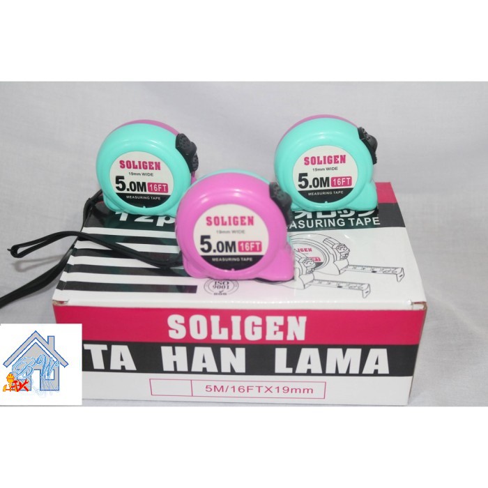 Jual Meteran Bangunan Soligen / Meteran Tukang Roll Soligen 3m 5m 7.5m ...