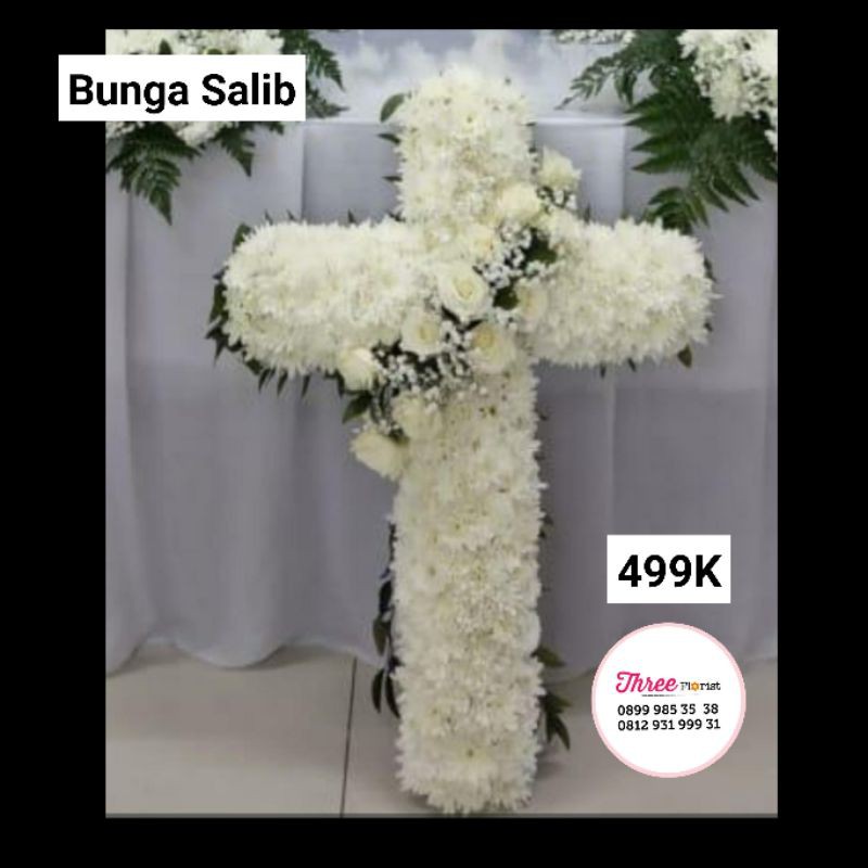 Jual bunga salib / karangan bunga salib / bunga salib dukacita / bunga ...