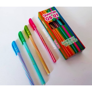 Jual Pen Quantum QS 01 Motif Ulir - Ballpoint Quantum - 1 Pak 12 Pc ...