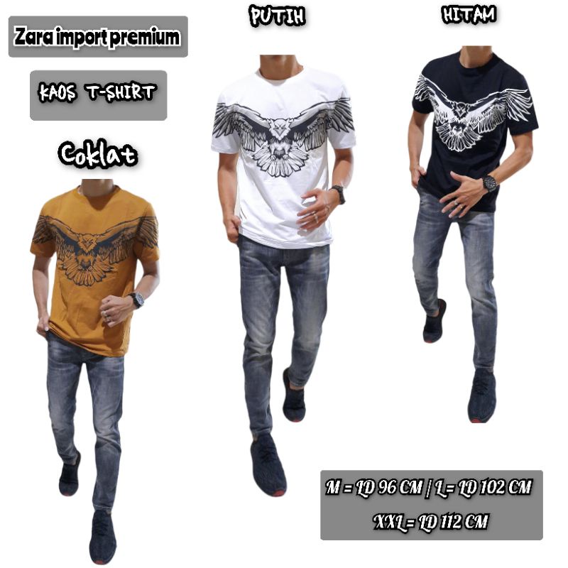 Jual promo Kaos unisex Branded kaos Z4ra impor premium asli mantul 100% ...