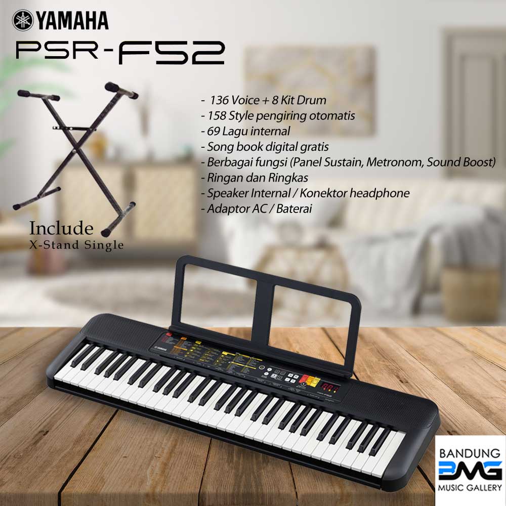Jual Yamaha PSR F52 Keyboard / PSRF52 / PSR-F52 Garansi Resmi | Shopee ...
