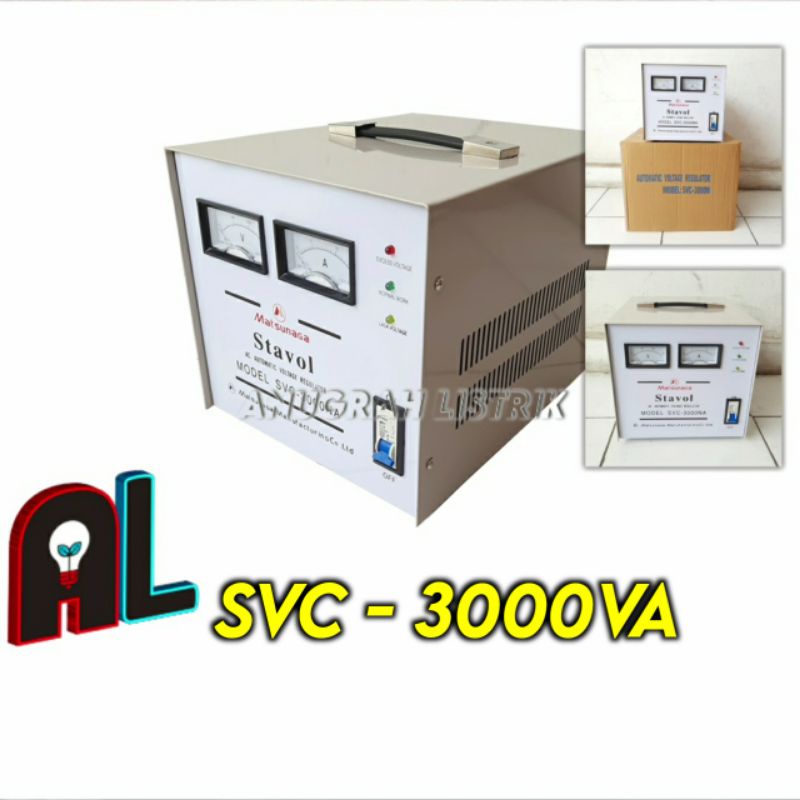 Jual MATSUNAGA Stabilizer SVC-3000VA Stavol Voltage Stavolt Watt 3.000W AVR Indonesia|Shopee ...