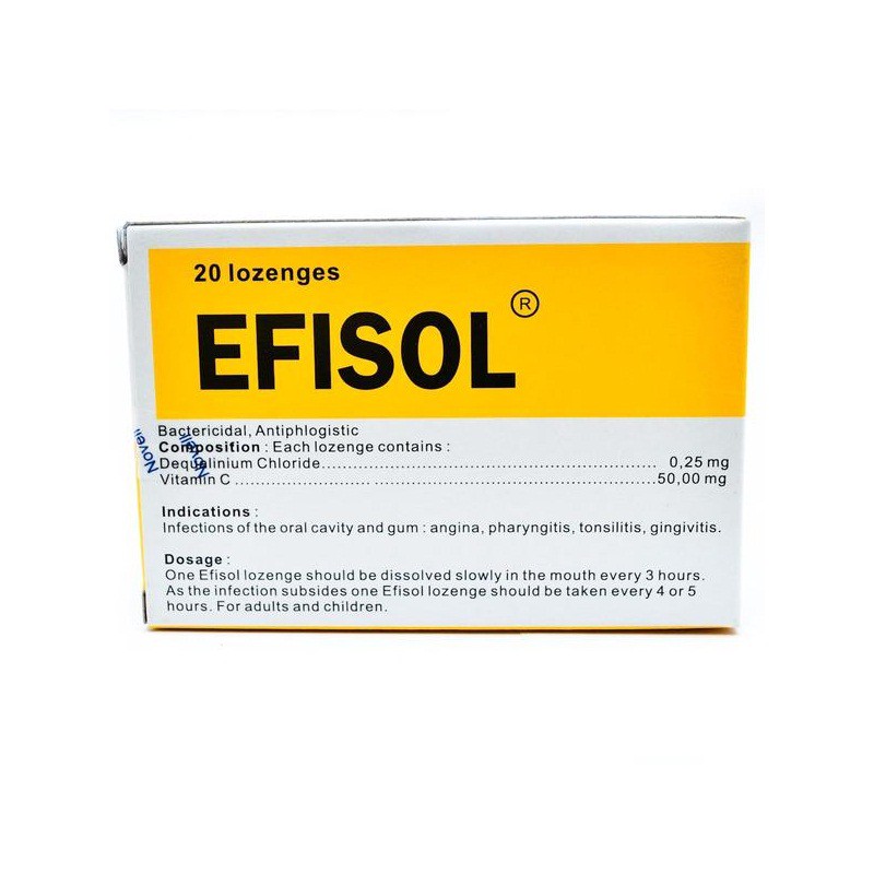 Jual EFISOL Lozenges box / dus isi 20 Tablet - Obat Sariawan | Shopee ...