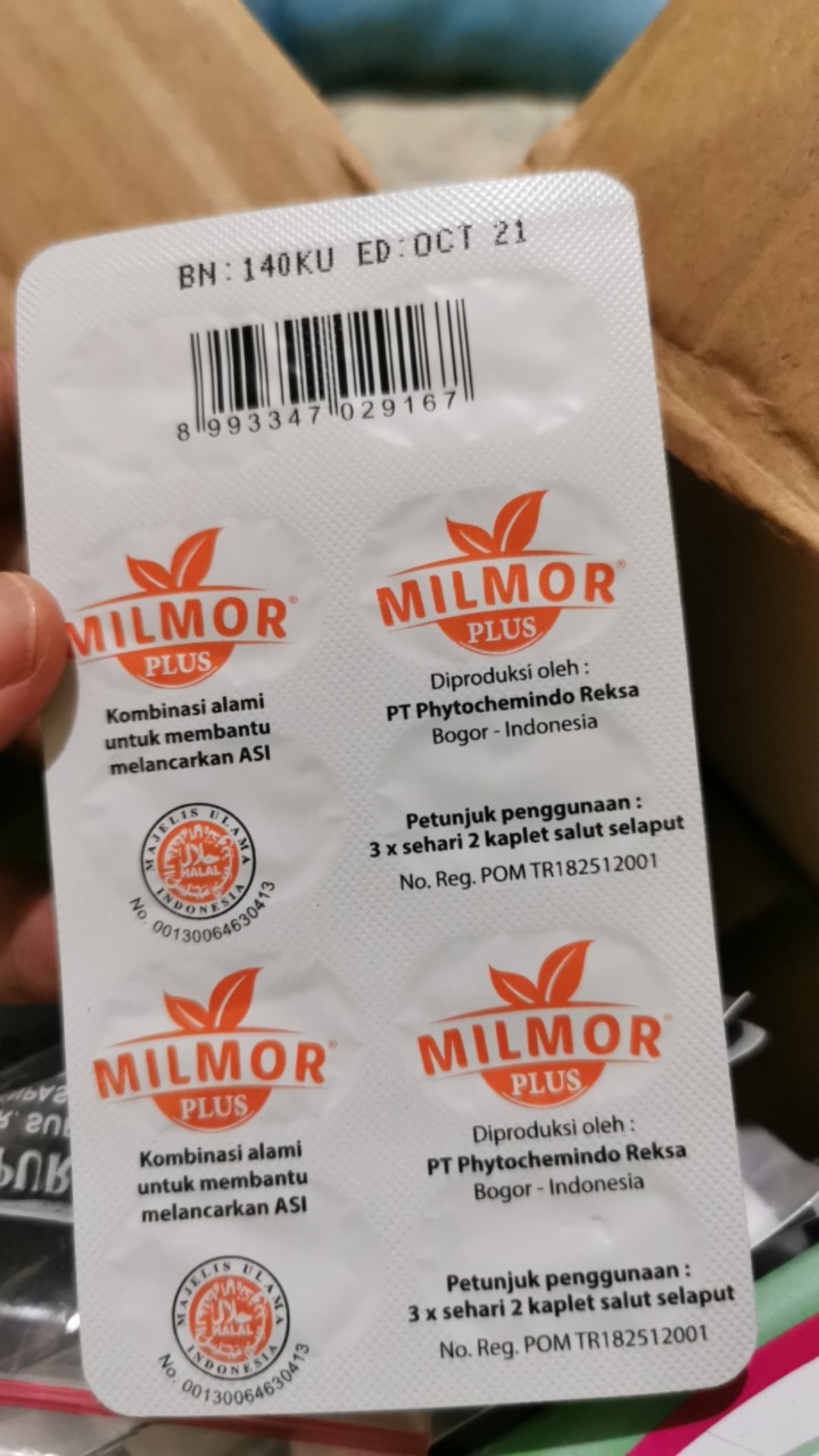 Milmor Plus 2 Blister @ 10 Kaplet Pelancar ASI Halal | Shopee Indonesia