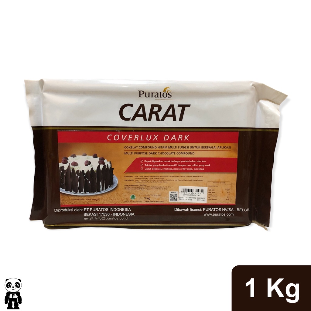 Jual Puratos Carat Coverlux Dark 1Kg Coklat Compound Hitam Dark ...