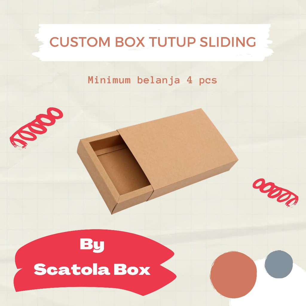 Jual CUSTOM BOX TUTUP SLIDING [HARDBOX, BOX PACKAGING, HAMPERS, KOTAK ...