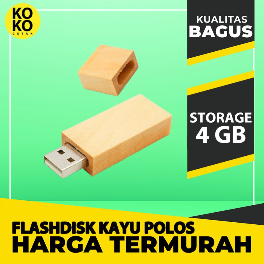 Jual Flashdisk Kayu FDWD01 4 GB POLOS REAL KAPASITAS - USB KAYU POLOS 4 GB | Shopee Indonesia