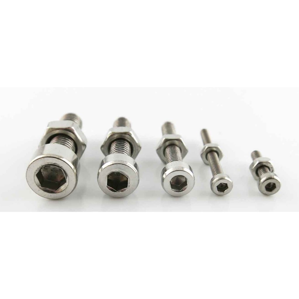 Jual Mur Baut L M3 x 20 M3*20 20mm SS304 Hexa Socket Screw Nut | Shopee ...