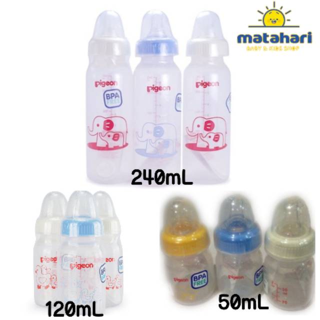 Jual BOTOL PIGEON DOT PP RP 50ML/ 120ML/ 240ML | Shopee Indonesia