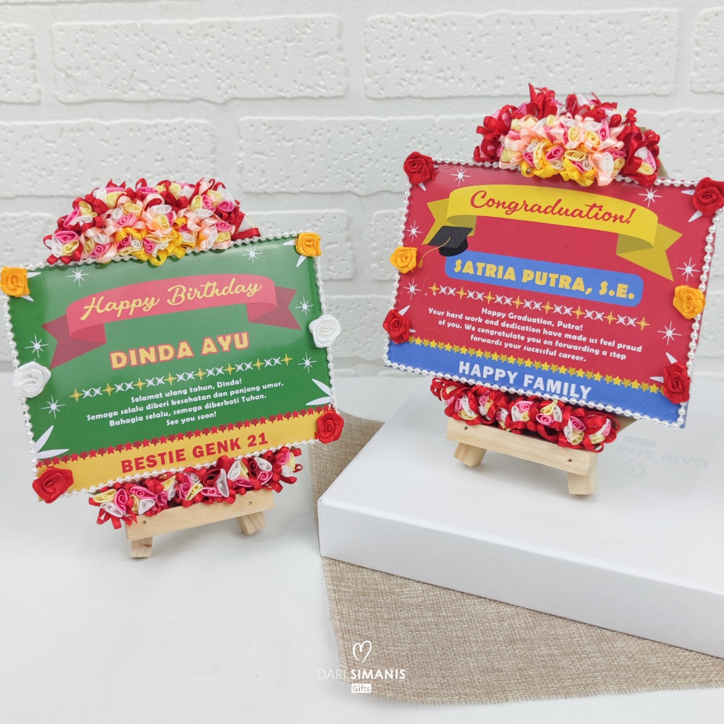 Jual PAPAN BUNGA MINI - Ready Stock! Bebas Custom / karangan bunga ...