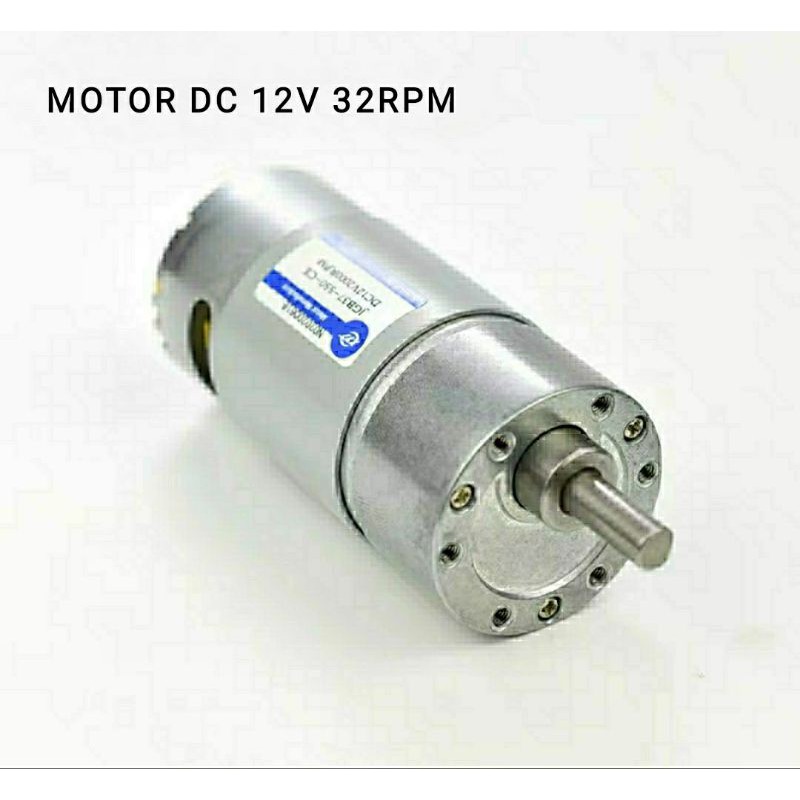 Jual Motor Dc 32 Rpm Torque Besar Motor dc 12V Lengkap Gearbox | Shopee ...